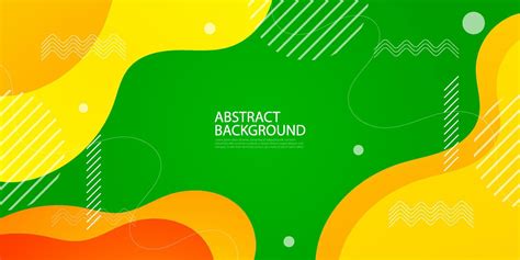 Modern Premium Colorful Wavy Abstract Background With Gradient Green And Orange Soft Color On