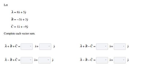 Solved Let Complete Each Vector Sum Abc X