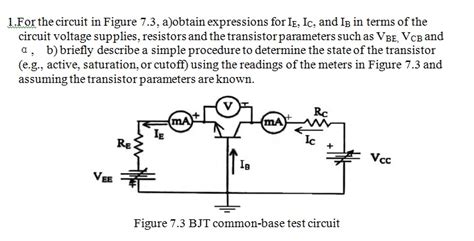 Solved For The Circuit In Figure 73 Aobtain Expressions