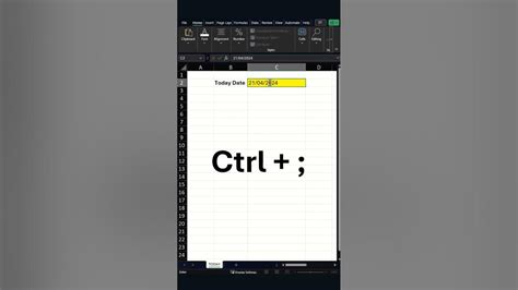 Did You Know This Shortcut To Get The Current Date In Excel Tutorial Exceltips Youtube