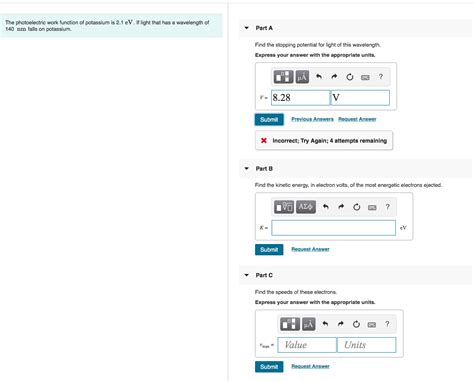 Solved The Photoelectric Work Function Of Potassium Is 21