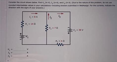 Solved Consider The Circult Shown Below Find V1 In V I2