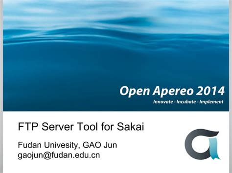 Sakai Ftp Server Tool Ppt