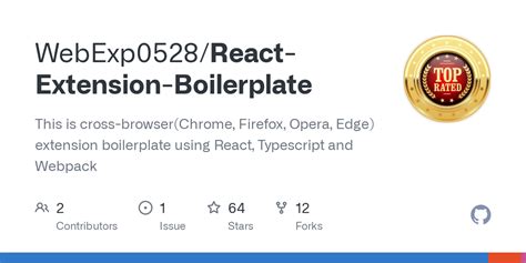 Github Webexp0528 React Extension Boilerplate This Is Cross Browser