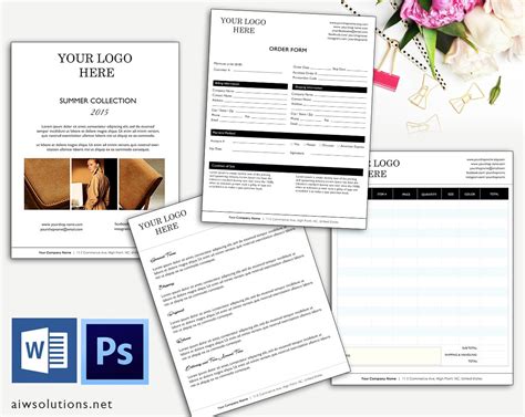 Price Sheet Order Form Template Stationery Templates ~ Creative Market