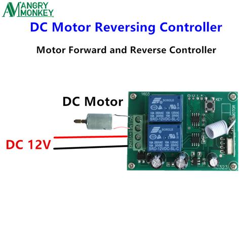 433mhz 무선 Rf 스위치 Dc12v 릴레이 수신기 모듈 및 Dc 모터 정방향 및 역방향 컨트롤러용 리모컨 2 개 부속품