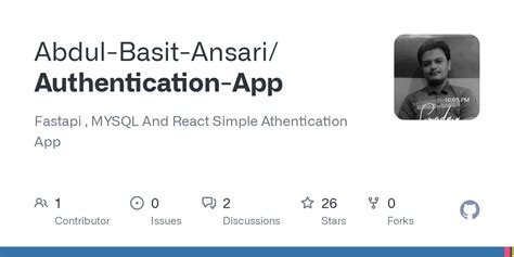 Github Abdul Basit Ansariauthentication App Fastapi Mysql And