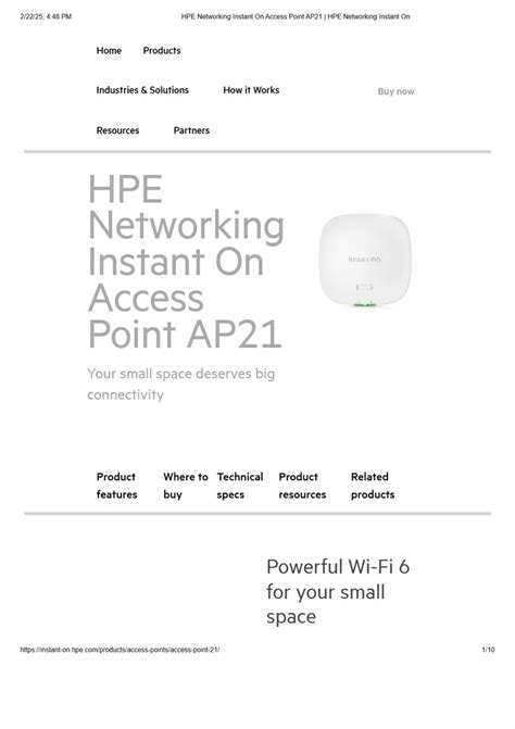 Aruba Ap21 Hpe Networking Instant On Access Point At Best Price In Mumbai