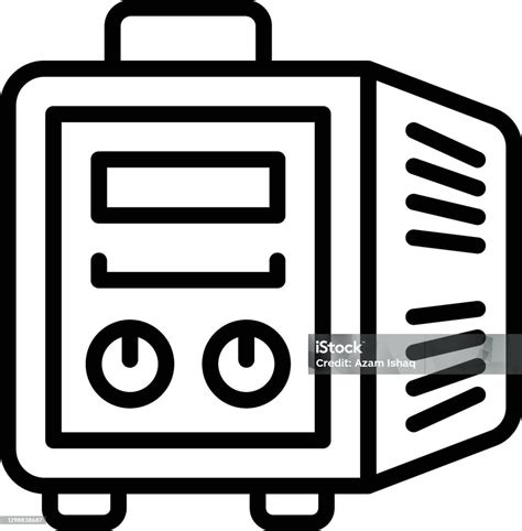 흰색 배경에 컴팩트 Ac Dc 전원 벡터 아이콘 디자인 아크 용접 및 금속 작업 기호 전기 용접 기계 개념 강철에 대한 스톡