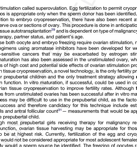 Schematic Algorithm For Fertility Preservation Among Prepubertal