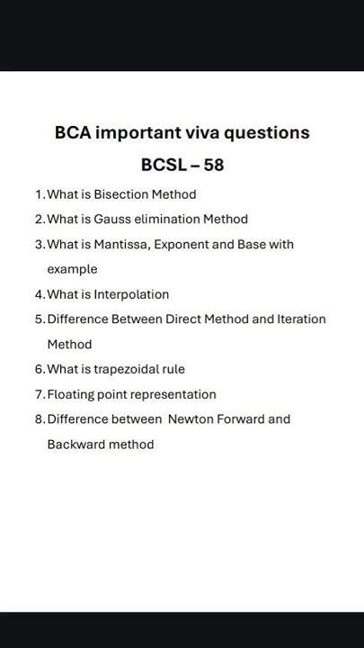 Ignou Bca 5th Semester Bcsl 58 Important Viva Questions Youtube