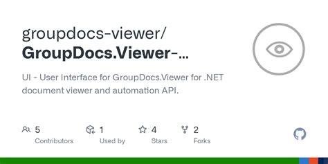 Github Groupdocs Viewergroupdocsviewer For Net Ui Ui User Interface For Groupdocsviewer
