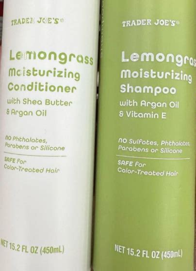 Trader Joes Moisturizing Shampoo Conditioner Lemongrass Argan Oil Set