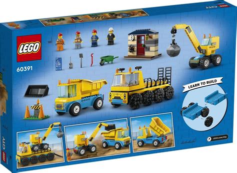 Lego City 60391 Construction Trucks And Wrecking Ball Crane 60391