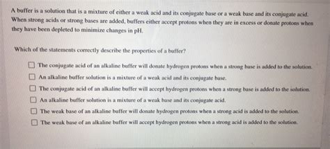 solved a buffer is a solution that is a mixture of either a