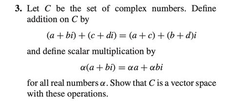 Solved Let C Be The Set Of Complex Numbers Define Chegg