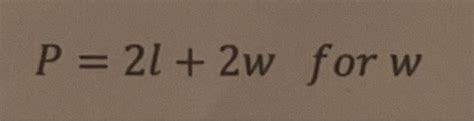 Solved P L W Chegg Com
