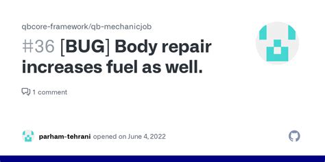 BUG Body Repair Increases Fuel As Well Issue Qbcore Framework Qb Mechanicjob GitHub