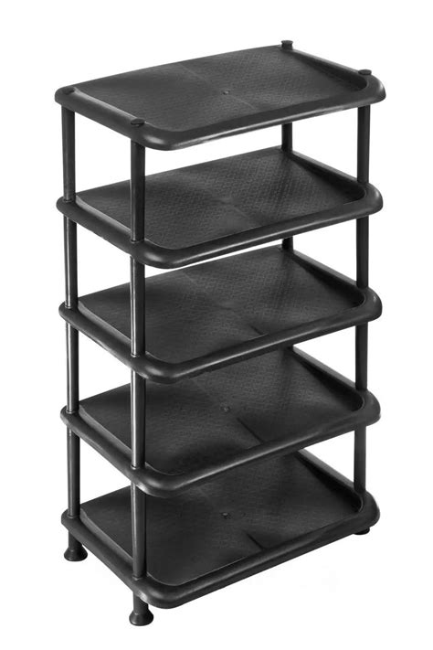 ᐉ Полиця для взуття 5 ярусів Чорний 1 11 64443 • Краща ціна в Києві