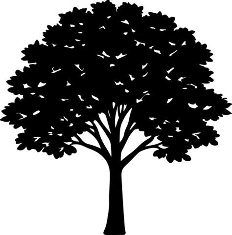 Tree Line Silhouette Vector Images Over