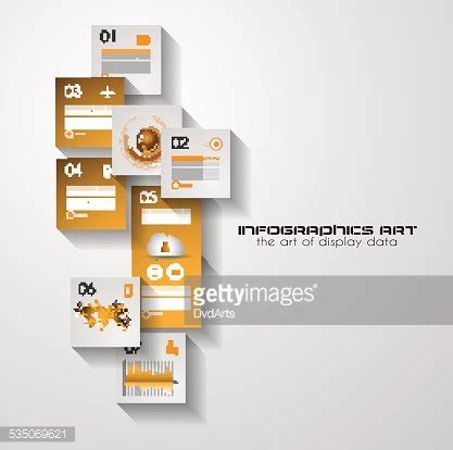 Modern Ui Flat Style Infographic Layout For Data Display Stock Clipart