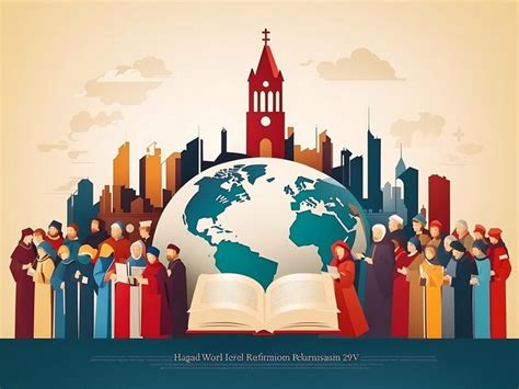 Premium Ai Image Simple World Reformation Day Background Illustration