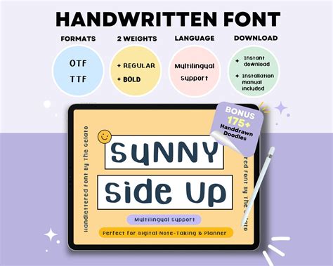 Clean Handwriting Font Goodnotes Handwritten Font Digital Planner Font Neat Note Taking Font