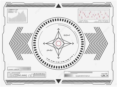 hud ui for business app graph abstract radar vector graph abstract