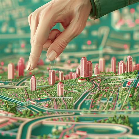 Urban Planner Reviewing Smart City Mapping On A High Tech Digital Interface Analytics Data