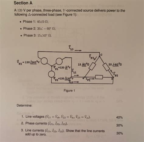 Solved Section A A V Per Phase Three Phase Y Connected Chegg Com