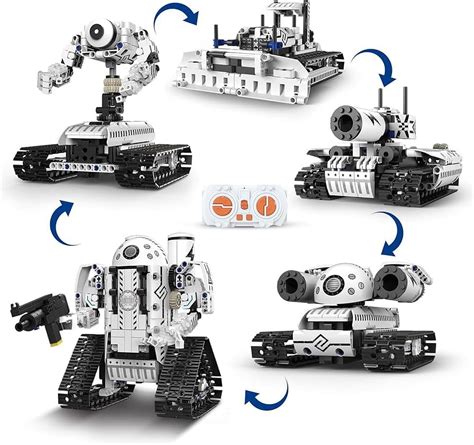 5 in 1 STEM DIY Robot Building Kit Remote Control Building Blocks Robot ...