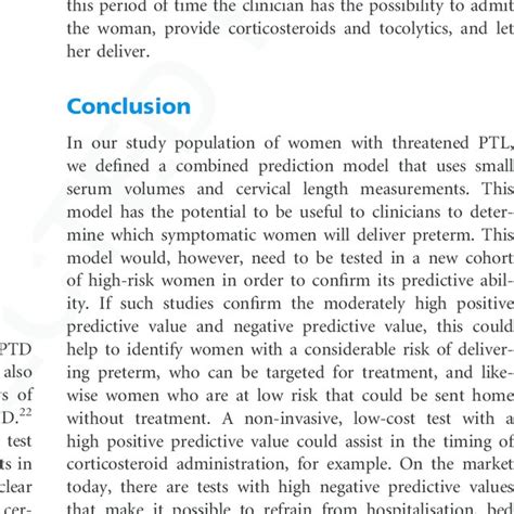 Receiver Operating Characteristic Curve Analysis For The Prediction