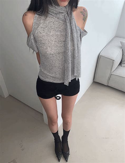 주문폭주 엔디 오프 홀터 스트랩타이 썸머 티셔츠 3color 에이블리