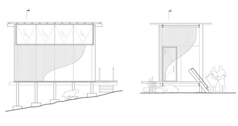 Charred Cabin By Draa Is A Blackened Timber Shelter On Stilts