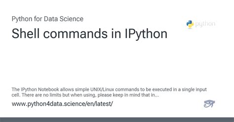 Shell Commands In Ipython Python For Data Science 2430