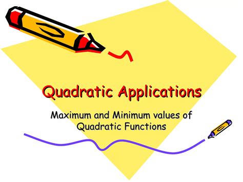 Quadratic Applications Ver B PPT