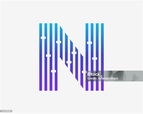 문자 N 사운드 음악 오디오 이퀄라이저 볼륨 음성 주파수 스테레오 다채로운 벡터 로고 디자인 그라데이션에 대한 스톡 벡터 아트 및 기타 이미지 Istock