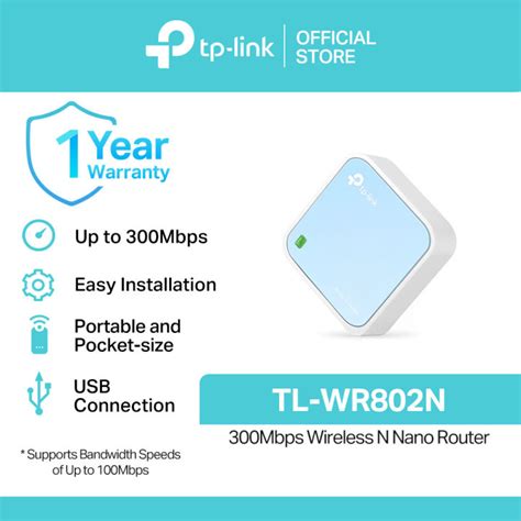TP Link TL WR802N 300Mbps Wireless N Nano Router Portable WiFi Router USB Port Pocket