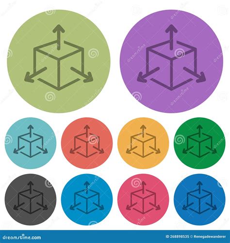 Scalability Color Darker Flat Icons Stock Vector Illustration Of