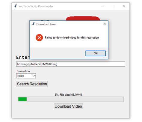 how to make a youtube video downloader in python the python code