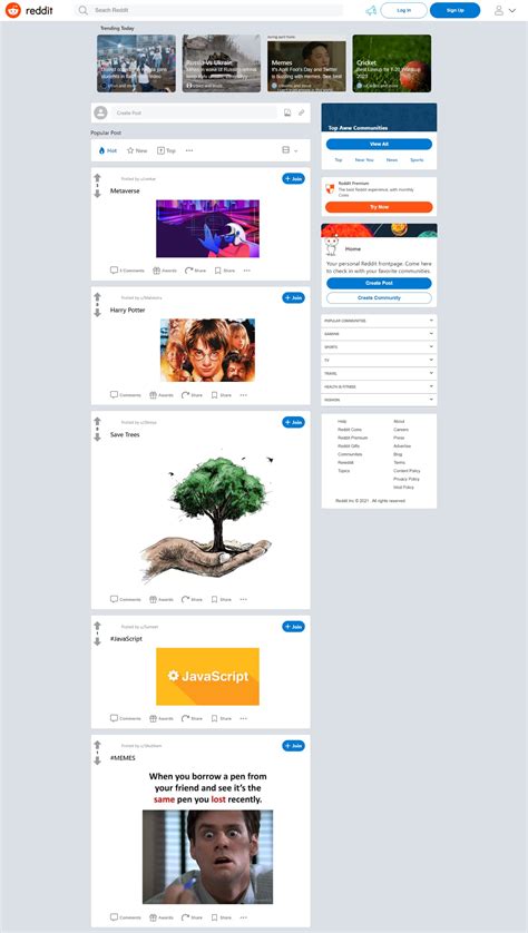 Github Mahindra Jayavaramreddit Clone Main Reddit Clone Website It