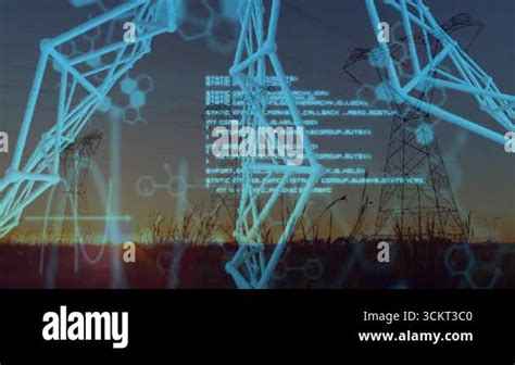 Triggered By Sunset Wireframe Lattice Emerging And Code Scrolling