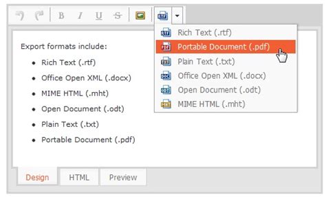 Asp Net Html Editor Import Export And Pasting