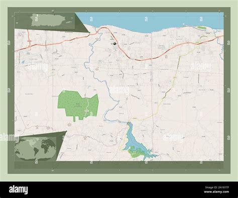 Quebradillas Municipality Of Puerto Rico Open Street Map Corner Auxiliary Location Maps Stock