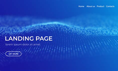 파란색 파티클이 있는 추상 적 방문 페이지 배경입니다 점 풍경이 있는 흐름 파 디지털 데이터 구조 미래의 메시 또는 사운드 그리드 패턴 점 시각화 기술 벡터 그림 0명에