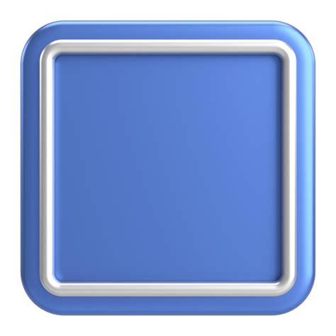 Premium Photo D Rectangle Button Empty Button D Illustration