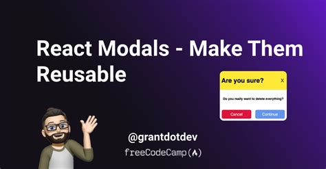 How To Create A Reusable Modal Component In React