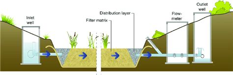 Conceptual Sketch Of Subsurface Flow Constructed Wetlands SSF CWs Download Scientific Diagram
