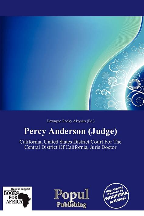 Jp Percy Anderson Judge 本