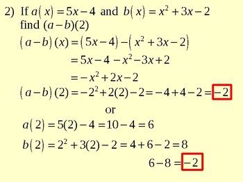 Operations With Functions By Math Powerpoint Lessons Tpt